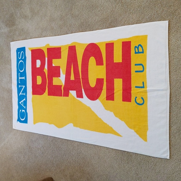 Bath | Vintage Rare Early 9s Gantos Large Beach Towel Made In Usa ...